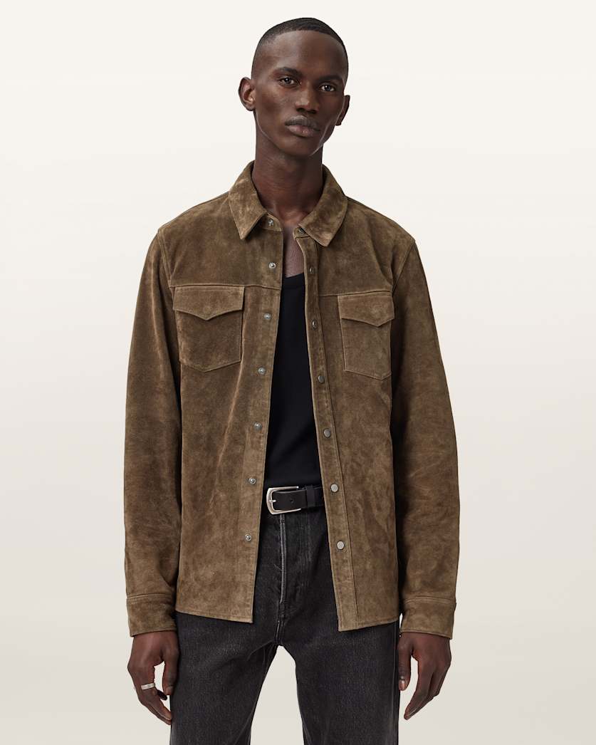 Sully Suede Shirt BAKER BROWN | ALLSAINTS